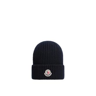 Moncler Moncler Bonnet En Laine Et Cachemire, Homme, Bleu, Taille: Uni