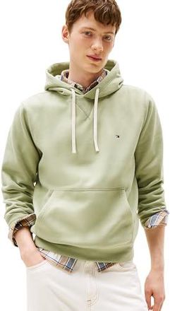 Tommy Hilfiger Sweat à Capuche Homme Seasonal Fleece avec Poche Kangourou, Vert (Earth Sage), L