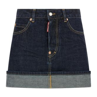 Dsquared2 Femme, Jupes, Bleu, Taille: 36 FR Cimosa Mini Skirt