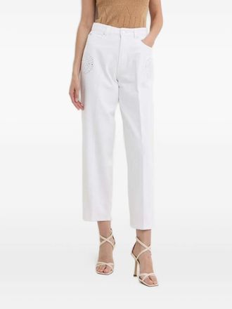 Silvian Heach jean à patch logo - Blanc