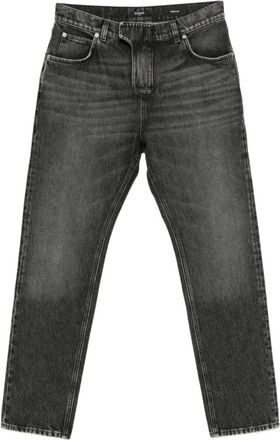 Balmain Homme, Jeans, Gris, Taille: W32 Jean Gris en Coton avec Cinq Poches et Fermeture &agrave; Boutons