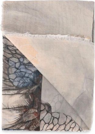 Faliero Sarti Patterned Fringed Scarf