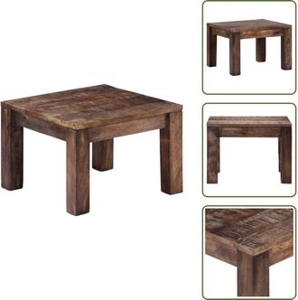 vidaXL Couchtisch 50&times;50&times;35 cm Massivholz Mango - Couchtisch - Couchtische - Couchtische Aus Holz - Couchtische Aus Holz