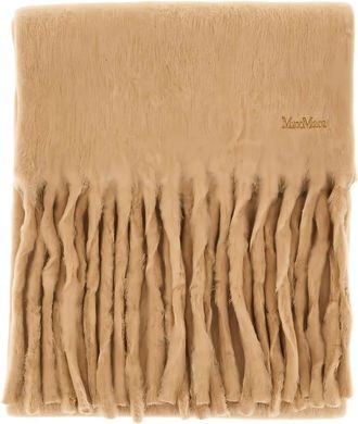Max Mara Schal mit Fransen - Nude