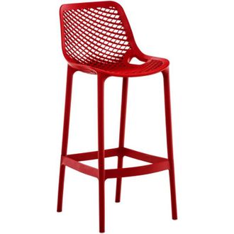 Clp Tabouret haut avec un design moderne avec des reproches de dos et de pied dans diff&eacute;rentes couleurs colore : Rouge
