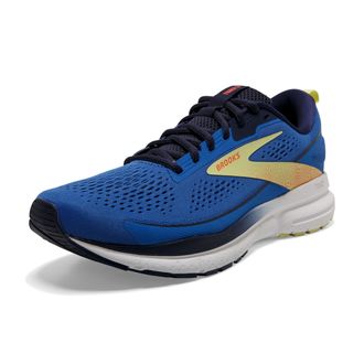 Brooks Herren Trace 3 Sneaker, Blue Peacoat Yellow, 46.5 EU