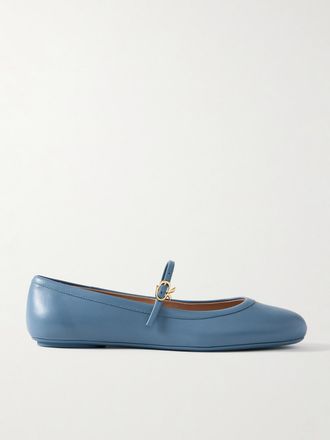 Gianvito Rossi Carla Mary-jane-ballerinas Aus Leder - Blau