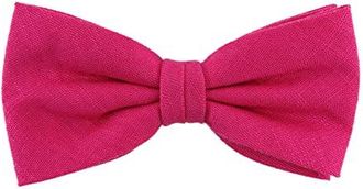 TigerTie Noeud papillon uni - 100 % lin - Boîte de rangement, magenta, Taille Unique