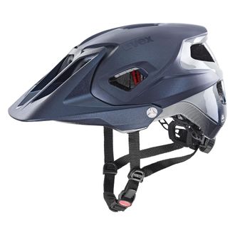 Uvex quatro integrale Tocsen - extrem leichter MTB-Helm für Damen und Herren - inkl. Tocsen-Sturzsensor - verstellbarer Schirm - deep space sand matt - 52-