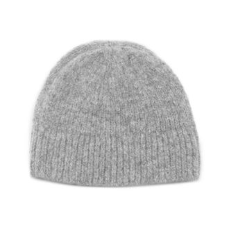 Dries Van Noten Homme, Accessoires, Gris, Taille: ONE Size Bonnet en laine avec ourlet c&ocirc;tel&eacute;