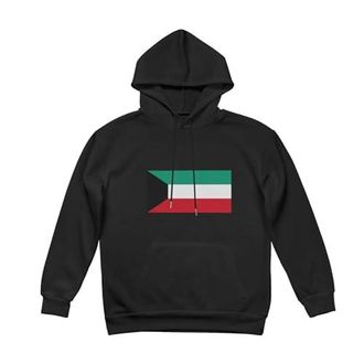 Generic Sweatshirt Koweit Doublure Polaire Koweit Drapeau Lettres Graphiques Pull Col Rond Manches Longues Coupe Ample Sweat V&ecirc;tewoments Plusieurs Couleurs du