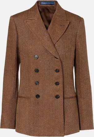 Polo Ralph Lauren Blazer en lin, laine et soie &agrave; chevrons