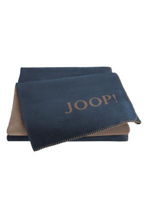 Joop Wohndecke Uni Doubleface, Dunkelblau, Dunkelbraun, Textil, 150x200 cm, Made in Germany, Oeko-Tex Standard 100, Kettelrand, pflegeleicht, Wohntextilien