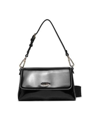 Calvin Klein Handtasche Ck Must Dbl Strap Mini Bag_Shiny K60K612772 Schwarz
