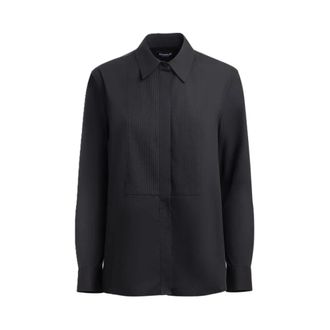 Dondup Camicia Regular in Popeline - - Blouses & Shirts - Damen - Schwarzk - M