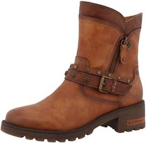 Mustang Jeans Bottines Femme, Pointure:38 EU, La Couleur:Beige