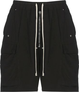 Rick Owens Homme, Shorts, Noir, Taille: S Cotton Bermuda Shorts
