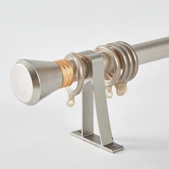 Generic Gardinenstange Raumteiler Mit Dekorativen Endst&uuml;cken Und Wandhalterung 70-600cm F&uuml;r &Ouml;senvorh&auml;nge Schwere Dekorative Vorhangstange F&uuml;r Fenster Und T&uuml;re