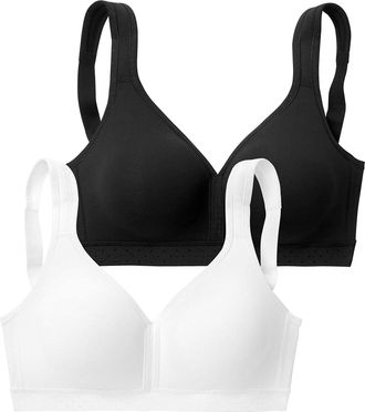 Saturday Knight PETITE FLEUR Damen Soft-BH ohne B&uuml;gel im 2er-Pack, bequem