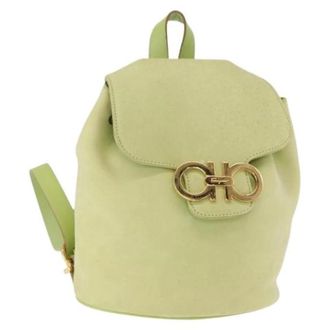 Ferragamo Pre-owned Wildlederrucksack - - Pre-owned - Damen - Gr&uuml;n - ONE SIZE