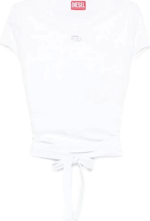 Diesel Femme, Tops, Blanc, Taille: 36 FR Top c&ocirc;tel&eacute; &agrave; lacets
