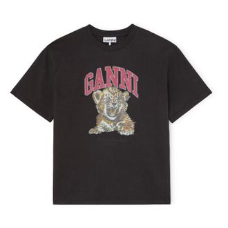 Ganni Femme, Tops, Noir, Taille: 44 FR T-Chemises