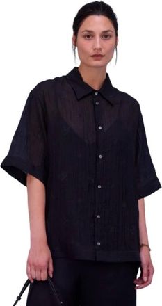 Nathalie Vleeschouwer Femme, Blouses et Chemises, Noir, Taille: 38 FR Blouse Henley
