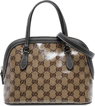 Gucci Hobo Bags - Mini GG Crystal Dome Satchel - Gr. unisize - in Braun - für Damen