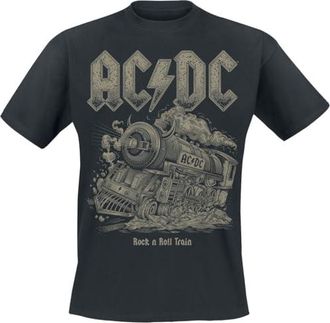 AC/DC RNR Train Homme T-Shirt Manches Courtes Noir XL 100% Coton Regular/Coupe Standard