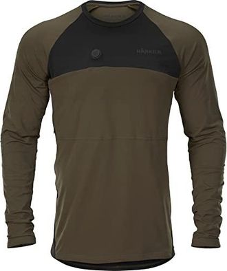 H&auml;rkila T-Shirt Heat L/S | V&ecirc;tements & &Eacute;quipement de Chasse pour Professionnels | Design Scandinave Haut de Gamme Durable | Willow Green/Black, 3XL
