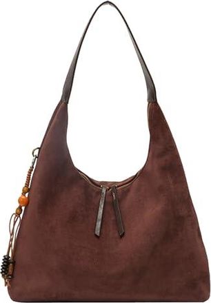 Generic Sac &agrave; bandouli&egrave;re en daim synth&eacute;tique r&eacute;tro pour femme - Grande capacit&eacute; - Automne et hiver, marron, 13.78x12.99x4.72inch