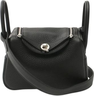 Herm&egrave;s mini sac &agrave; bandouli&egrave;re Taurillon Clemence Lindy (2024) - Noir