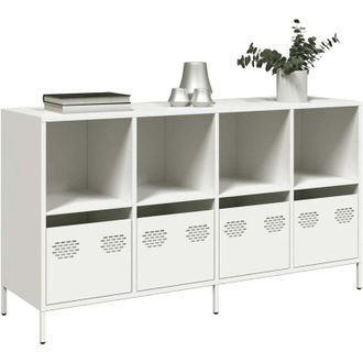 vidaXL Vidaxl - Buffet blanc 135x39x73,5 cm acier lamin&eacute; &agrave; froid