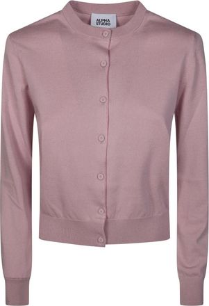 Alpha Studio Femme, Pulls, Rose, Taille: 40 FR Rebecca Corta Leggera