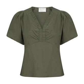 Neo Noir Femme, Blouses et Chemises, Vert, Taille: 44 FR Chemisier Irina en popeline