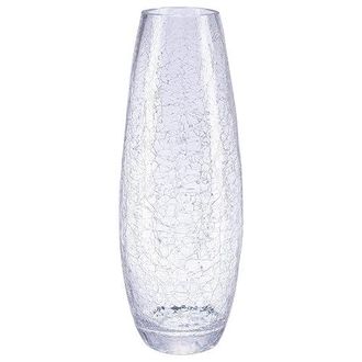 Atmosphera Atmosphera - Vase bombé - Verre craquelé - H40 cm