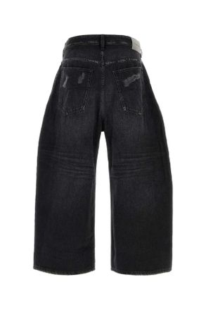 Balenciaga Mens Black Denim Jeans Exterior: Cotton