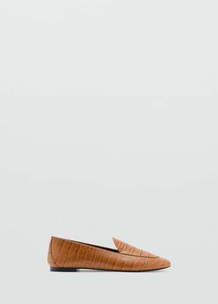 Mango Mocassins cuir cognac - Femme - 36 - MANGO