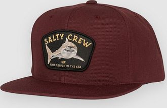Salty Crew Lurking 6 Panel Cap burgundy