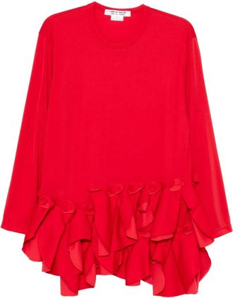 Comme Des Garçons Midikleid mit langen Ärmeln - Rot