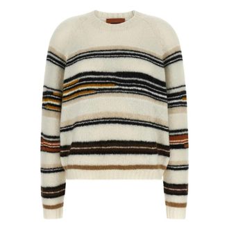 Missoni Gestreifter Pullover Langarm Rundhals - - Knitwear - Damen - Mehrfarbig - L