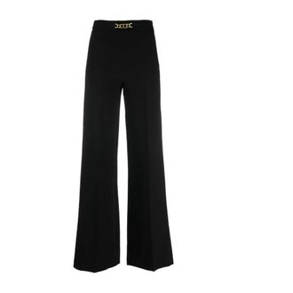 Twinset Weite Hose mit ovaler Kette - - Trousers - Damen - Schwarzk - XL