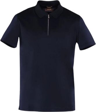 Moorer Homme, Tops, Bleu, Taille: XL Polo &agrave; manches courtes