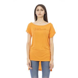 Just Cavalli Femme, Tops, Orange, Taille: 44 FR V&ecirc;tements de plage T-shirt Manches Longues Col Rond