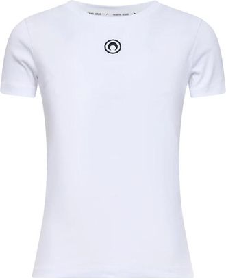 Marine Serre Femme, Tops, Blanc, Taille: 38 FR T-Chemises