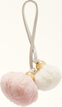 Furla Allegra Charm Rosa Rosa Weicher Montauk-teddystoff In Colourblock-optik Damen