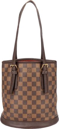 Louis Vuitton Crossbody Bags - Louis Vuitton Damier Ebene Monogram Bucket PM Hand - Gr. unisize - in Braun - für Damen