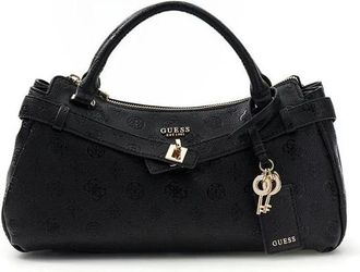 Guess Ella Logo Girlfriend Satchel - - Bags - Damen - Schwarzk - ONE SIZE
