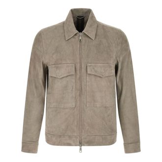 Giorgio Brato Homme, Vestes, Gris, Taille: 3XL Veste en daim stretch velours