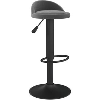 vidaXL vidaXL Barhocker Dunkelgrau Samt